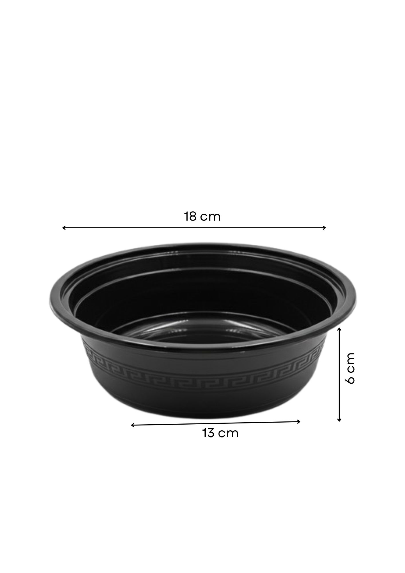Black Round container - RO32 - Al Afrah Plastic Product Trading