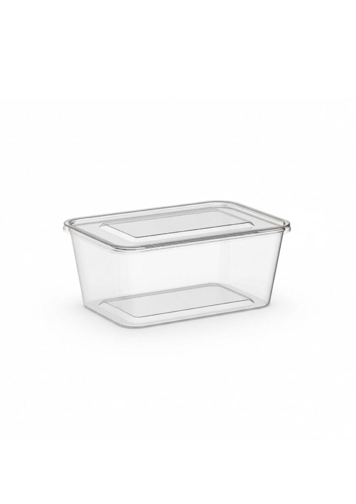 Microwave Container Clear Rectangle -1500ml - Al Afrah Plastic Product ...