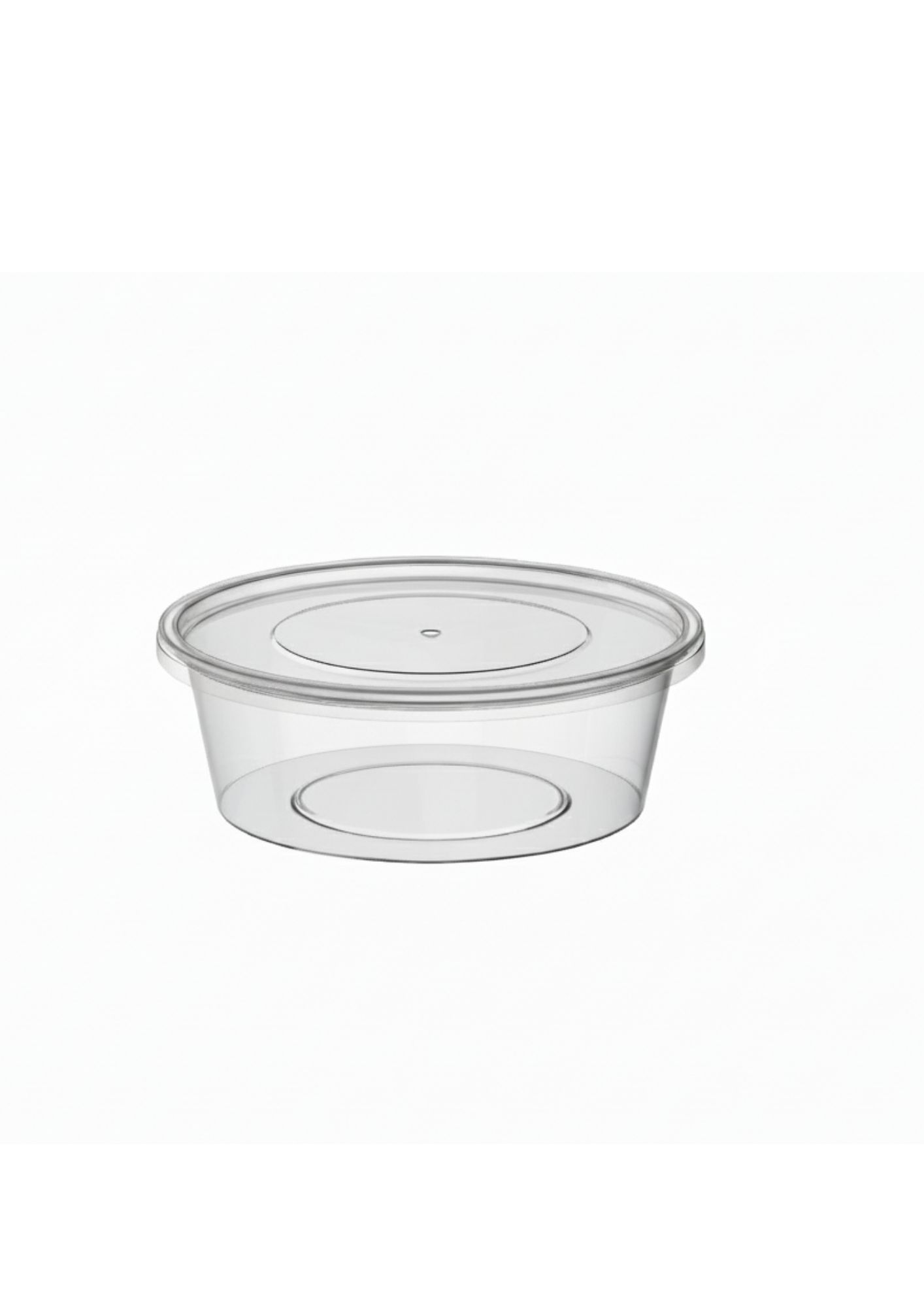 Microwave Container Clear Round - 250ml - Al Afrah Plastic Product Trading