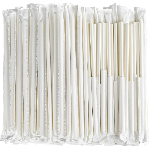 Paper Straw Wrapped – 6Mm (250Pcs*8Pkt) - Al Afrah Plastic Product Trading